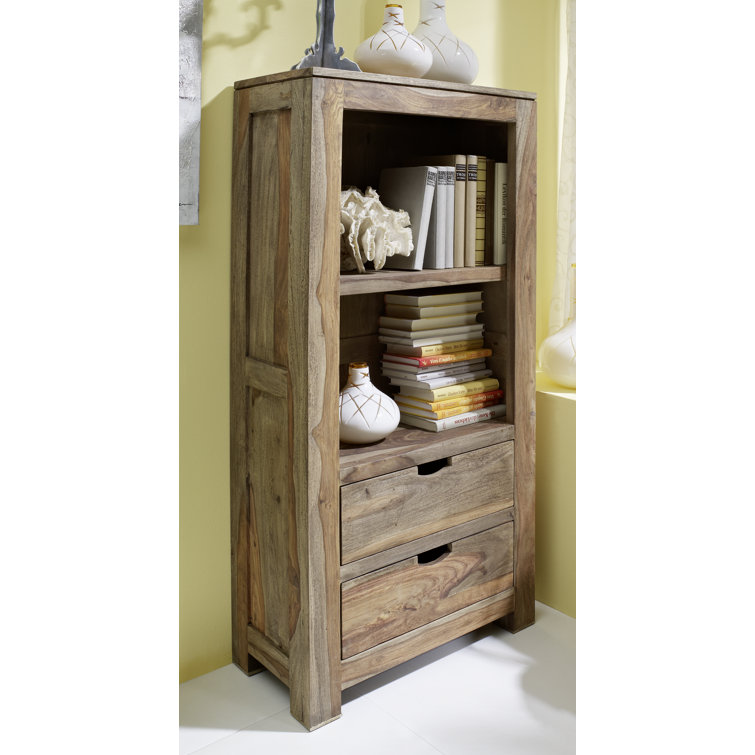 Massivmoebel24 Nature 120cm H x 60cm W Solid Wood Standard Bookcase | Wayfair.co.uk